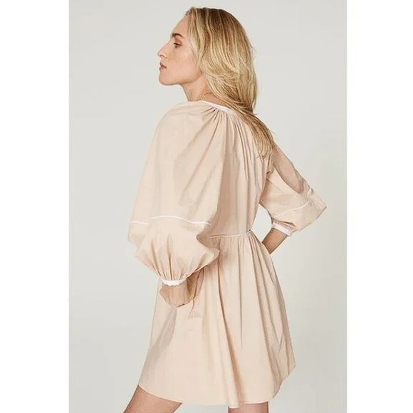 STAUD | Dresses | Staud Womens Scoop Neck Mini Dress Size L Creamwhite ...